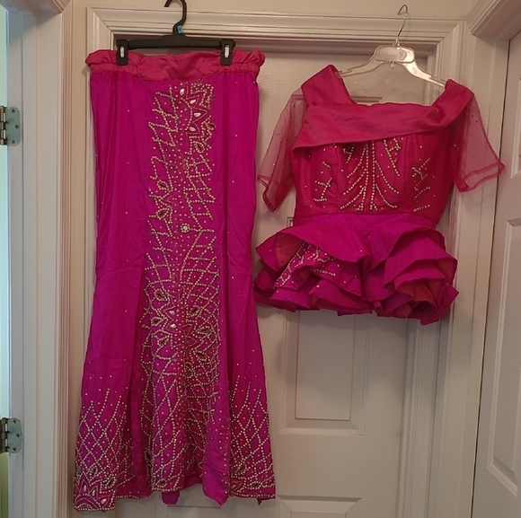 George | Other | George Pink Embellished Maxi Trumpet Set | Poshmark